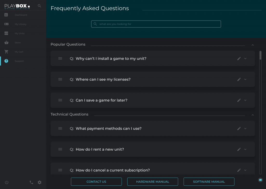 An exclusive management tool for the Playbox - PLAYBOX