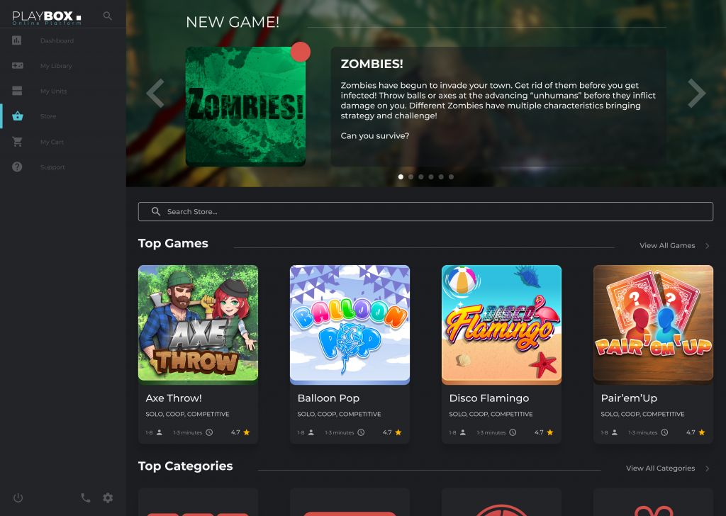 An exclusive management tool for the Playbox - PLAYBOX